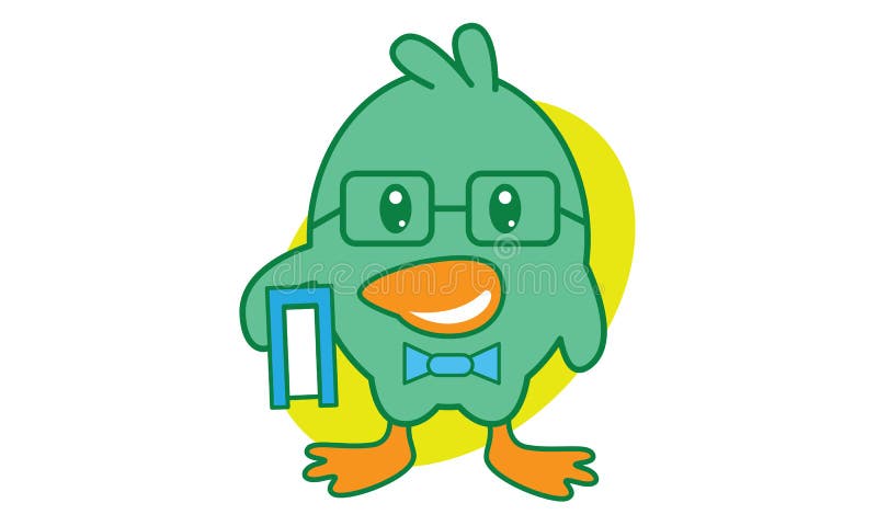 Smart Bird stock vector. Illustration of caricature, expertise - 67628735