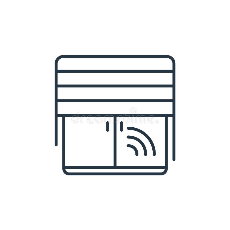 Smart Blind Icon Vector from Smart Home Devices Concept. Thin Line ...