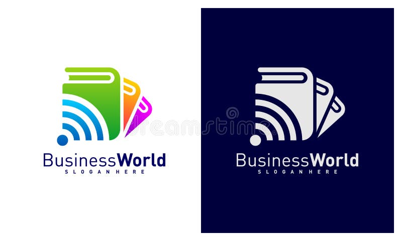 Smart Book Logo Design Vector, Colorful Book Logo Design Template, Icon ...