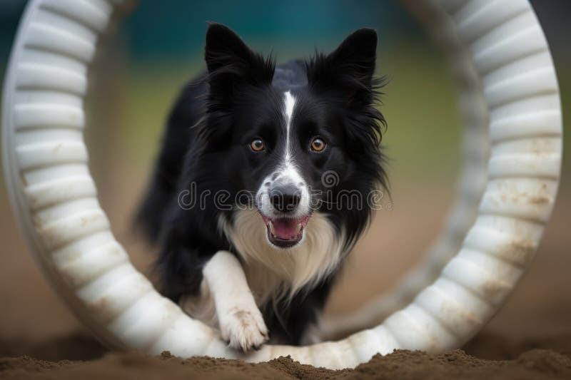 Smart Border Collie Skillfully Completes Obstacle Course Stock Image ...