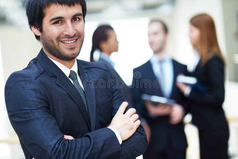 Smart boss stock photo. Image of happy, background, friendly - 33830402