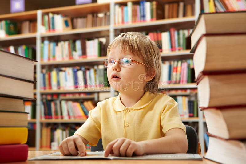 Smart boy stock image. Image of expression, homework - 19697689