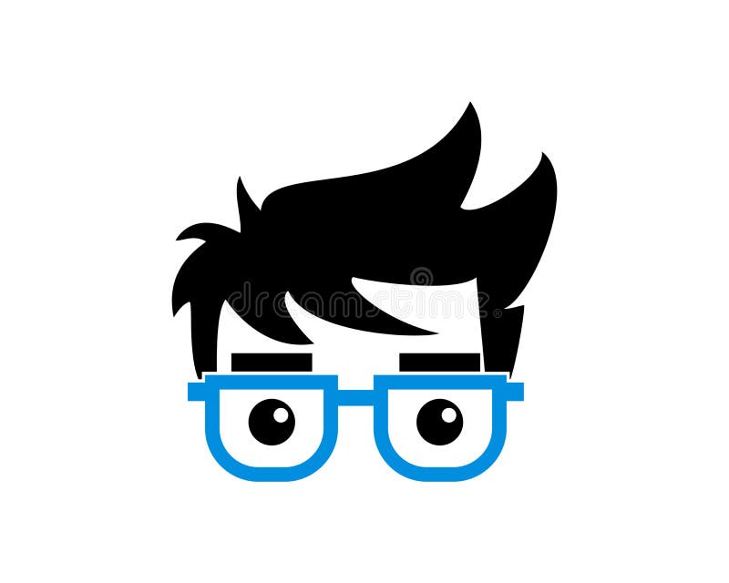 Smart Boy with Blue Eyeglasses Stock Vector - Illustration of ...