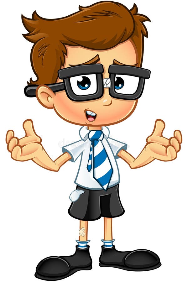 Smart Boy Character stock vector. Illustration of school - 49704197