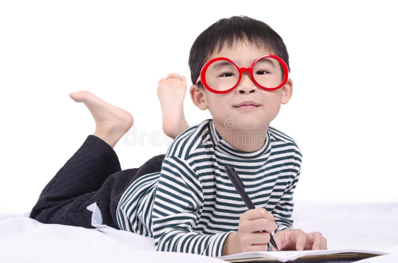 Smart boy dreamed a dream stock image. Image of board - 37880213