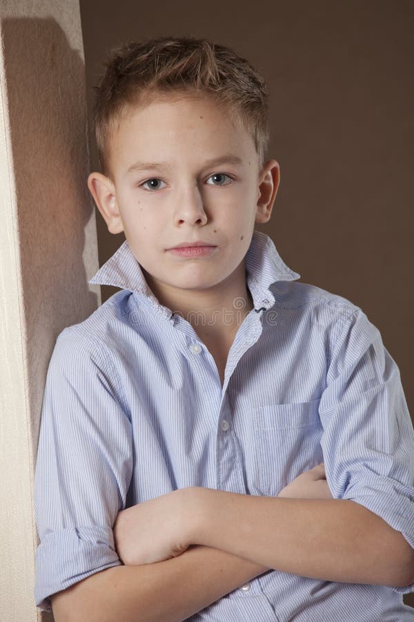 Smart boy in shirt stock photo. Image of portrait, innocence - 28575190