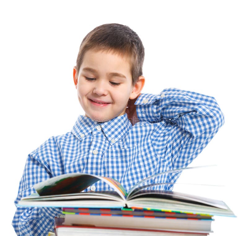 Smart Boy Studying stock photo. Image of children, homework - 29586252