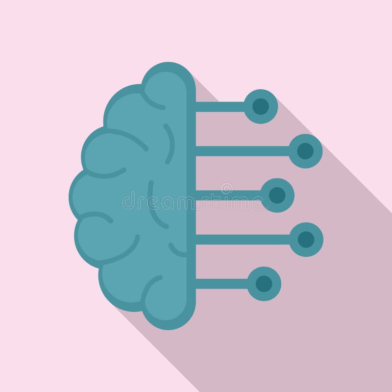 Data Analysis Brain Icon, Simple Style Stock Vector - Illustration of ...