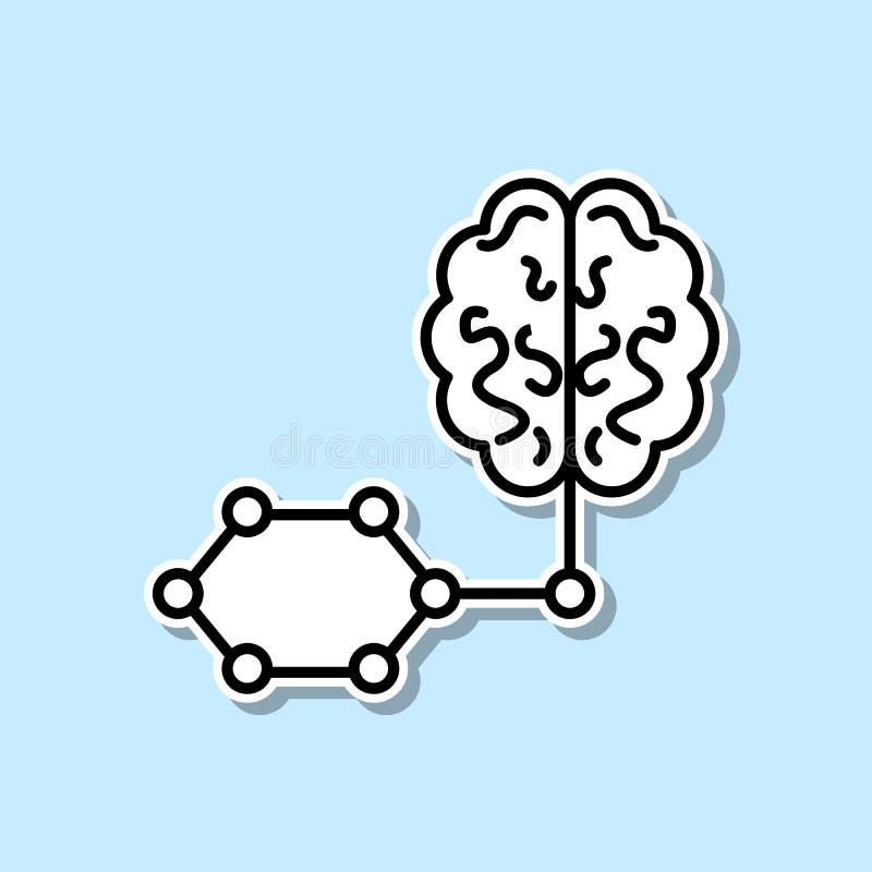 Smart Brain Artificial Intelligence Concept Line Icon. Simple Element ...