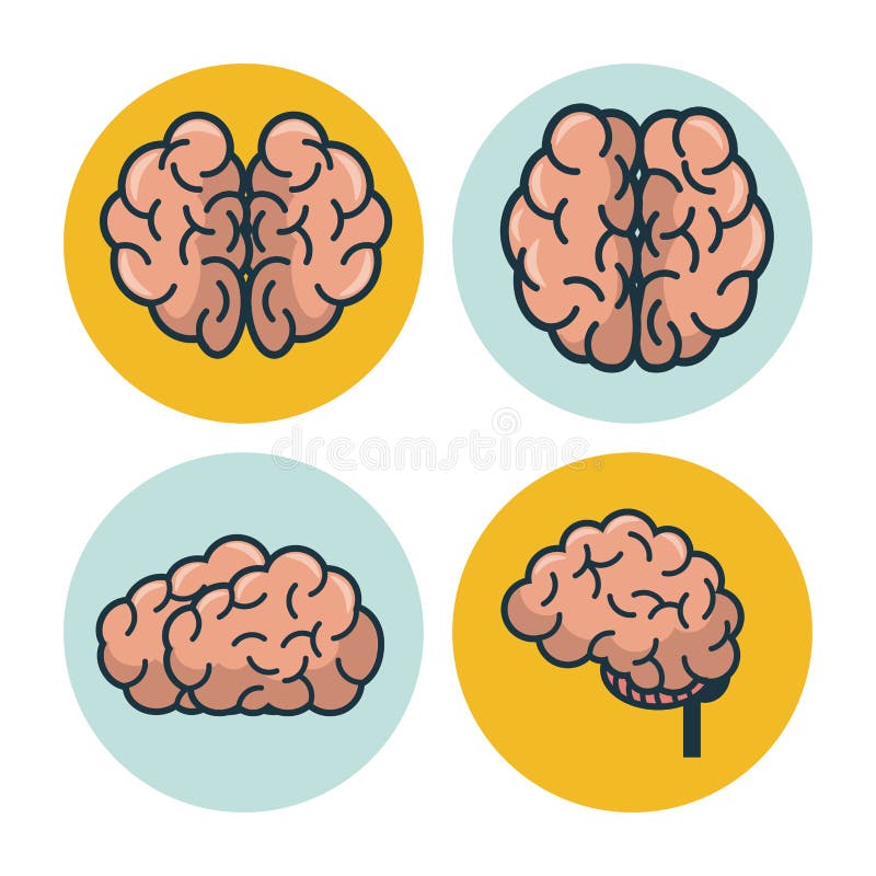 Smart brain icons stock vector. Illustration of imagination - 109202579