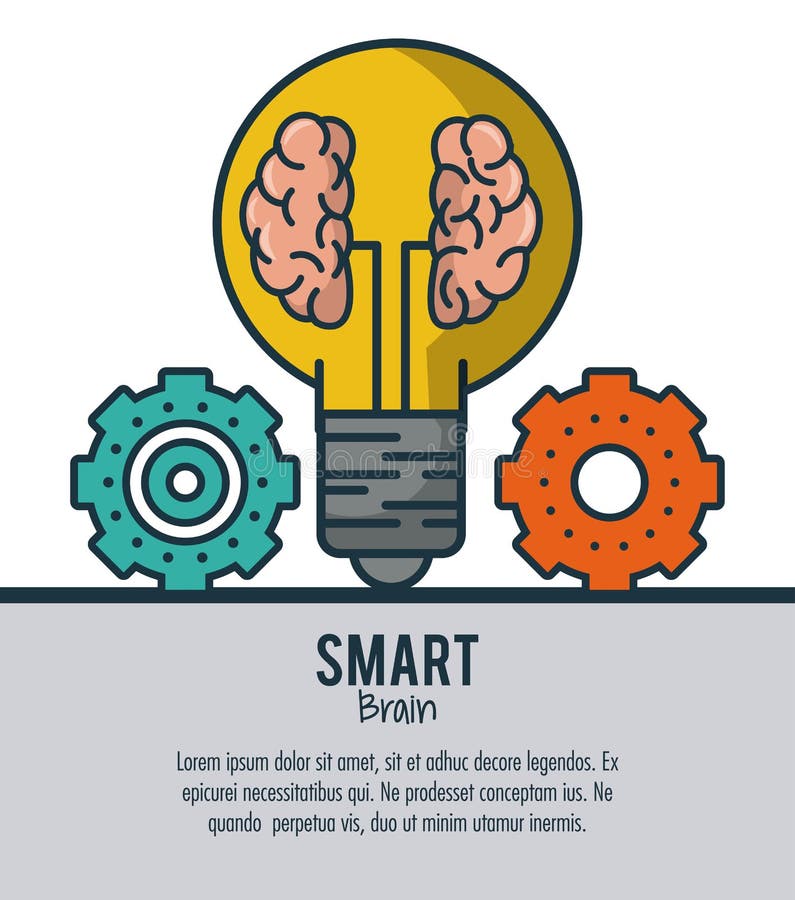 Smart brain ideas stock vector. Illustration of head - 109202598