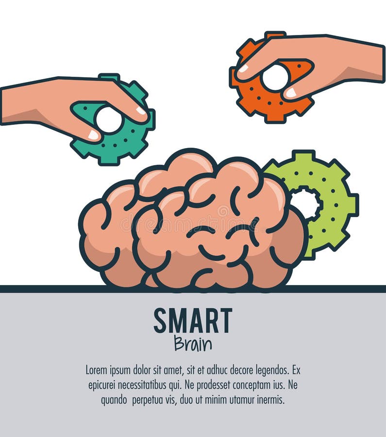 Smart brain ideas stock vector. Illustration of graphic - 109202658