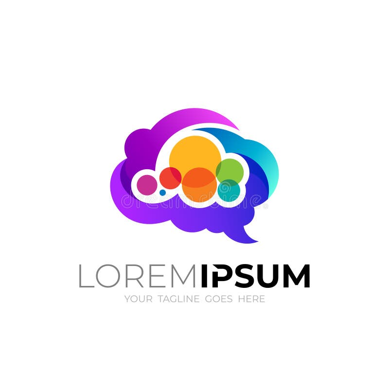 Smart Brain Logo with People Community Design Vector Stock Vector ...