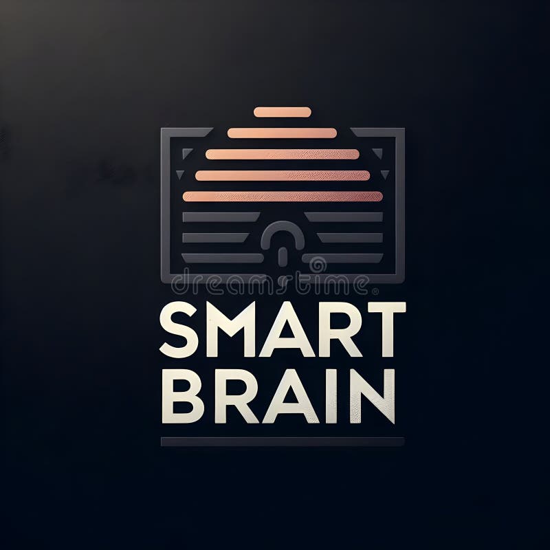 Smart Brain Logo Design stock illustration. Illustration of ...