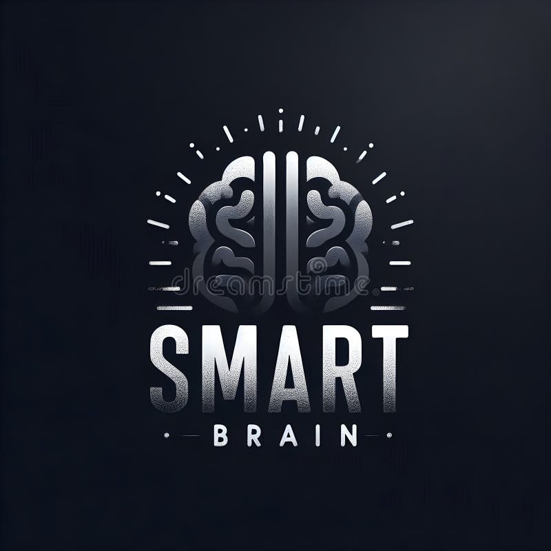 Smart Brain Logo Design stock illustration. Illustration of icon ...