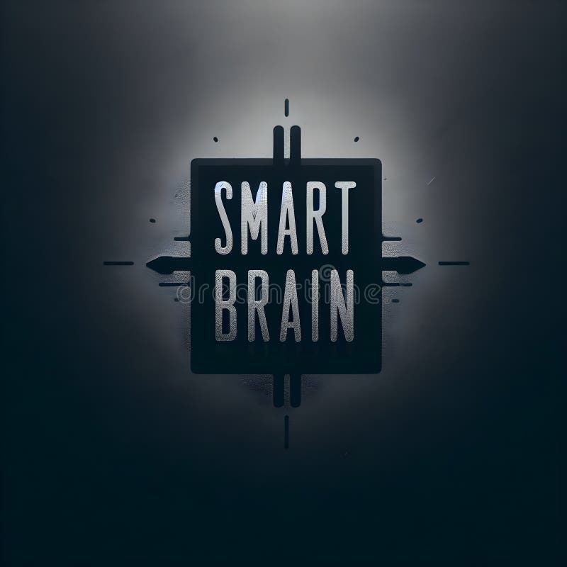 Smart Brain Logo Design stock illustration. Illustration of business ...