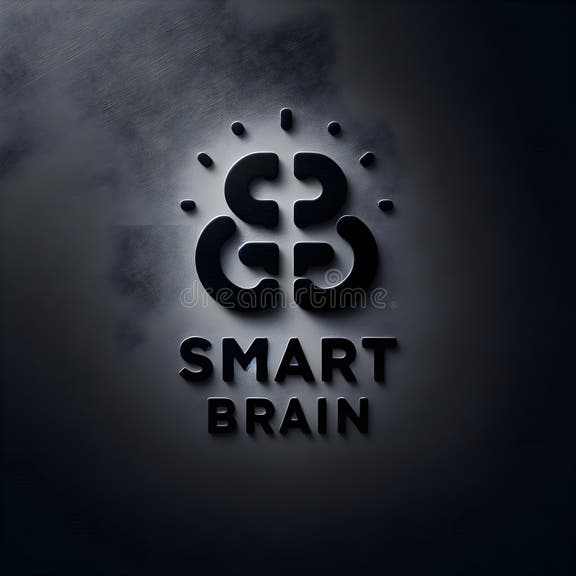 Smart Brain Logo Design stock illustration. Illustration of identity ...