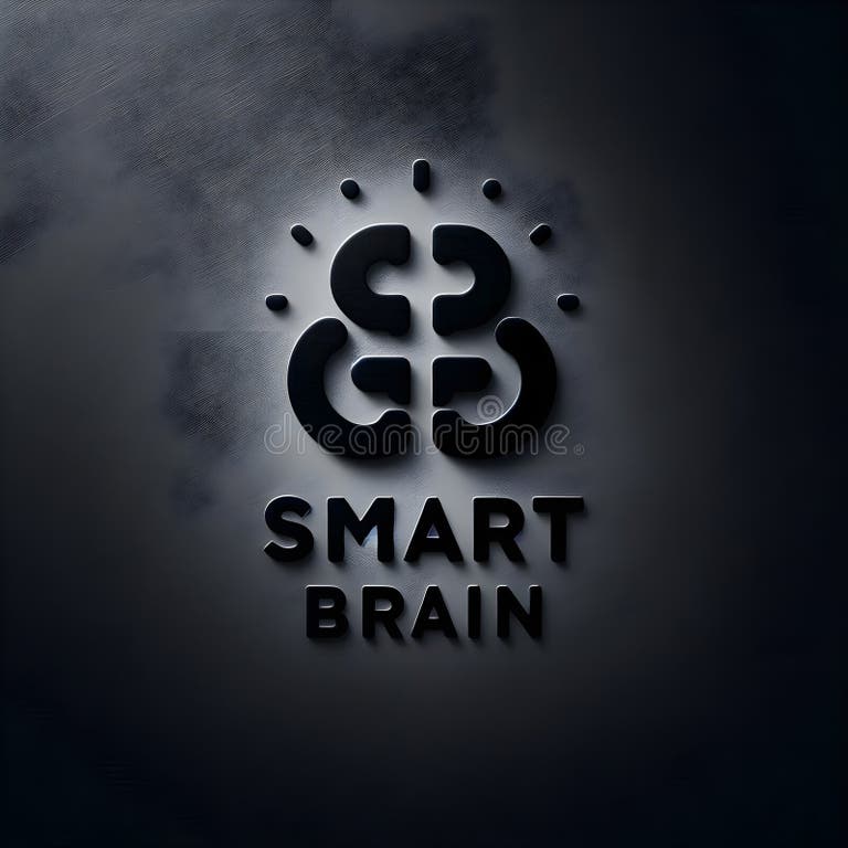 Smart Brain Logo Design stock illustration. Illustration of identity ...