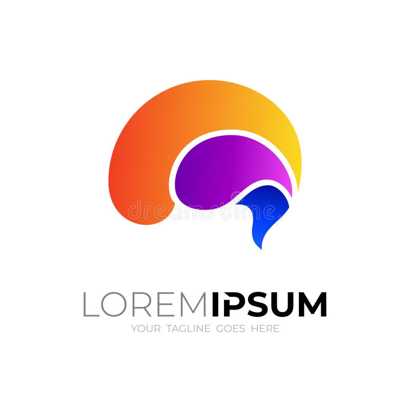 Smart Brain Logo Vector, Colorful Style Stock Vector - Illustration of ...