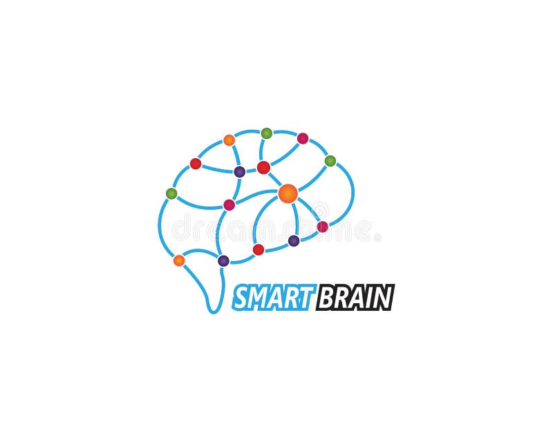 Smart Brain Logo Vector Template Stock Illustration - Illustration of ...