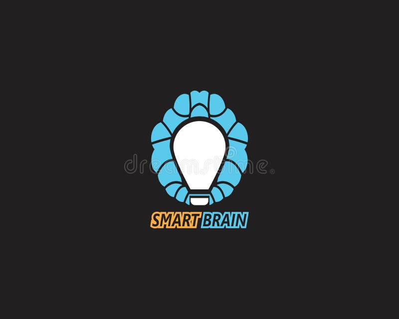 Smart Brain Logo Vector Template Stock Illustration - Illustration of ...