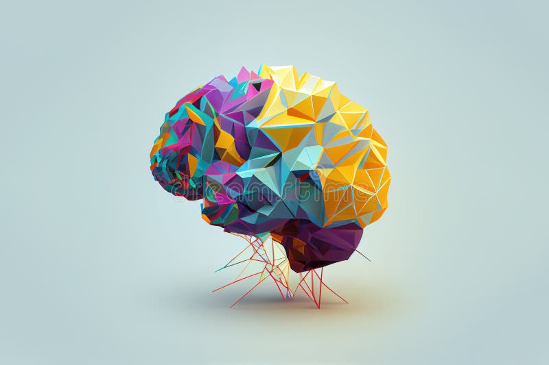 Smart Brain with Polygons Design, Artificial Intelligence and Future ...
