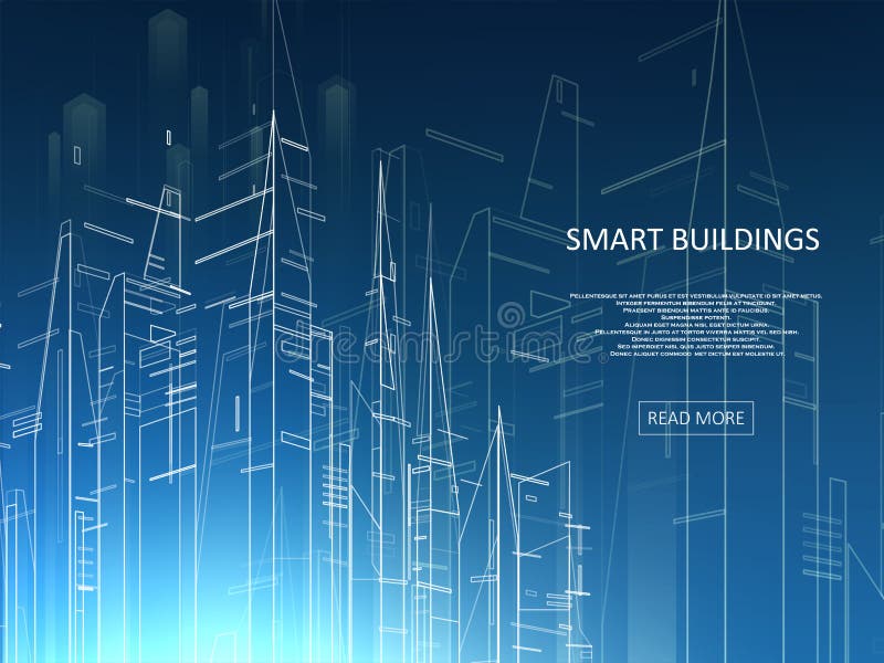 Smart Building Concept Design Stock Vector - Illustration of innovation ...