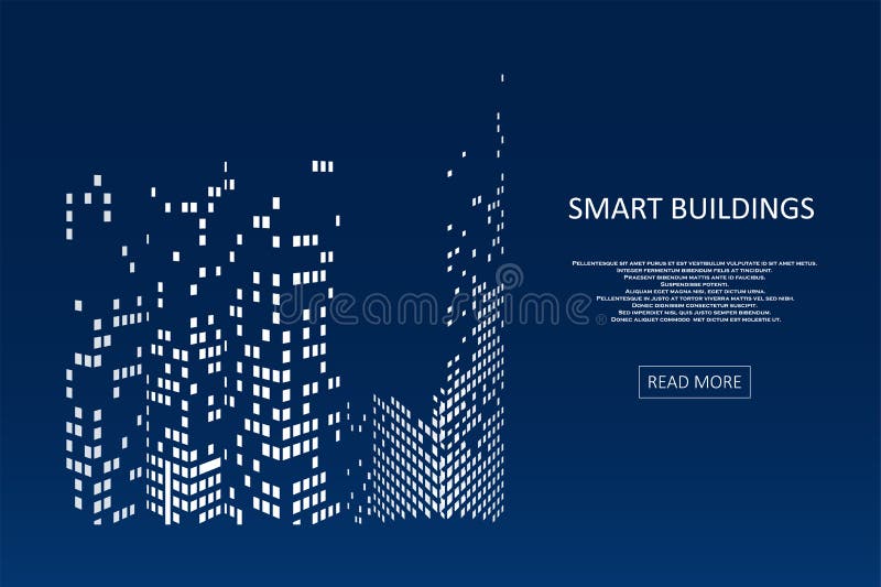 Smart Building Concept Design Stock Vector - Illustration of internet ...