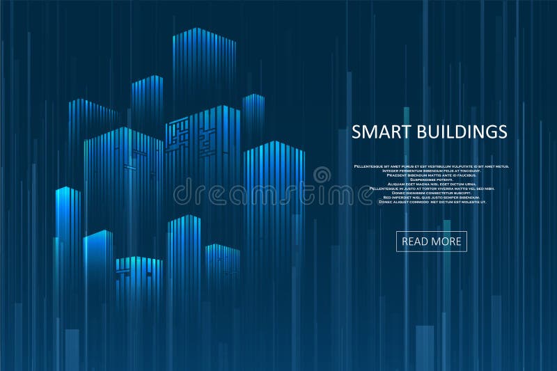 Smart Building Concept Design for City Illustration Stock Vector ...