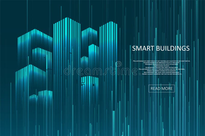 Smart Building Concept Design for City Illustration Stock Vector ...