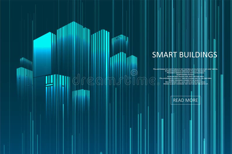 Smart Building Concept Design for City Illustration Stock Vector ...