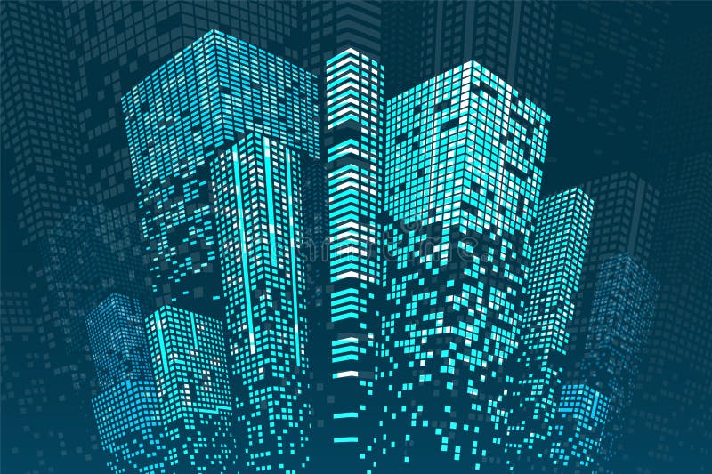 Smart Building Concept Design Stock Vector - Illustration of city ...