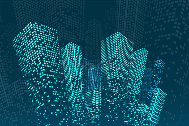 Smart Building Concept Design for City Illustration Stock Vector ...