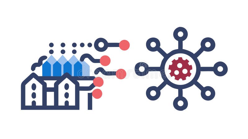 Smart Building Concept Design Stock Vector - Illustration of city ...