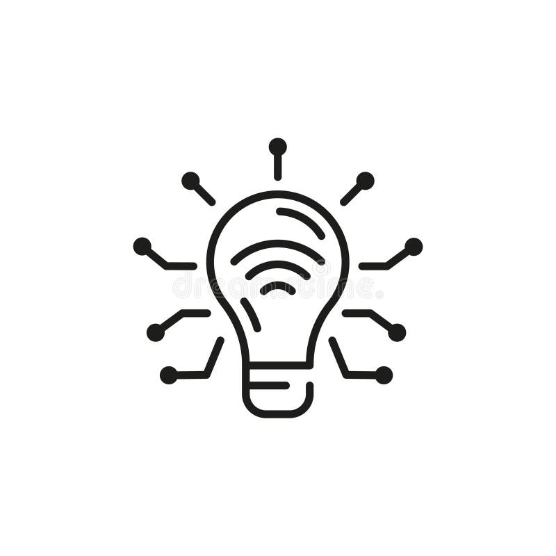 Smart Bulb Icon stock illustration. Illustration of system - 391929916