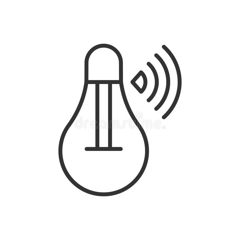 Smart bulb Icon stock illustration. Illustration of wireless - 364492928
