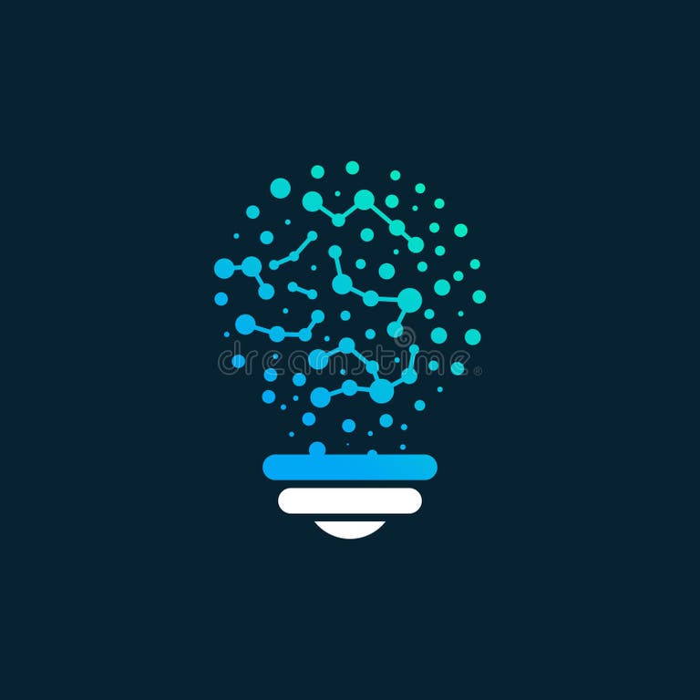 Smart Bulb Logo Design Element Vector with Creative Technology Concept ...