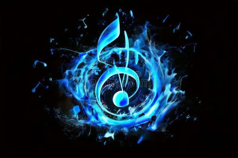 Smart Burst Music Notes Music Notes Bursting Outward from a Cent Stock ...