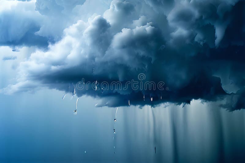 Smart Burst Rainfall Drops of Rain Bursting from a Cloud Stock ...