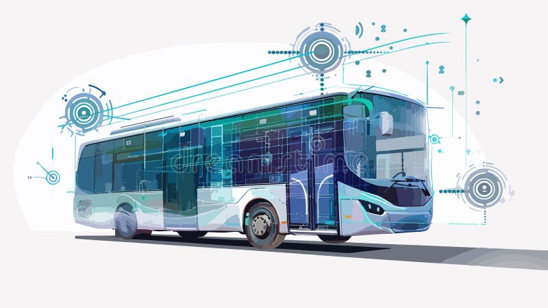 Smart Bus App Abstract Concept Vector Illustration for Technology ...