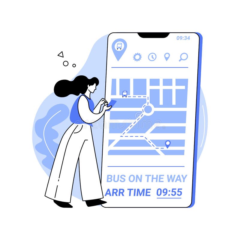 Map Bus Tracking Stock Illustrations – 130 Map Bus Tracking Stock ...