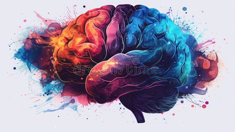 Smart Business Brain Logo with Colored Vector Symbols - a Genius ...