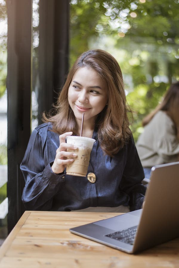 Smart Business Woman is Working with Computer Stock Photo - Image of ...