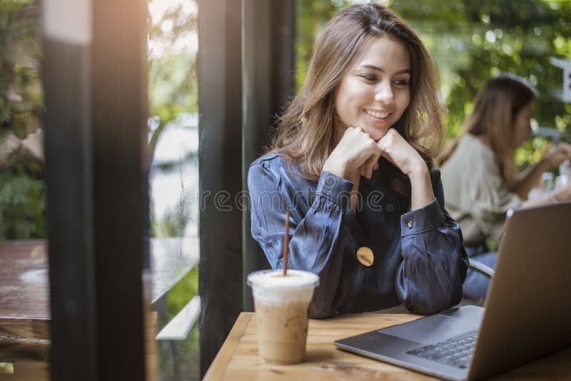 Smart Business Woman is Working with Computer Stock Photo - Image of ...