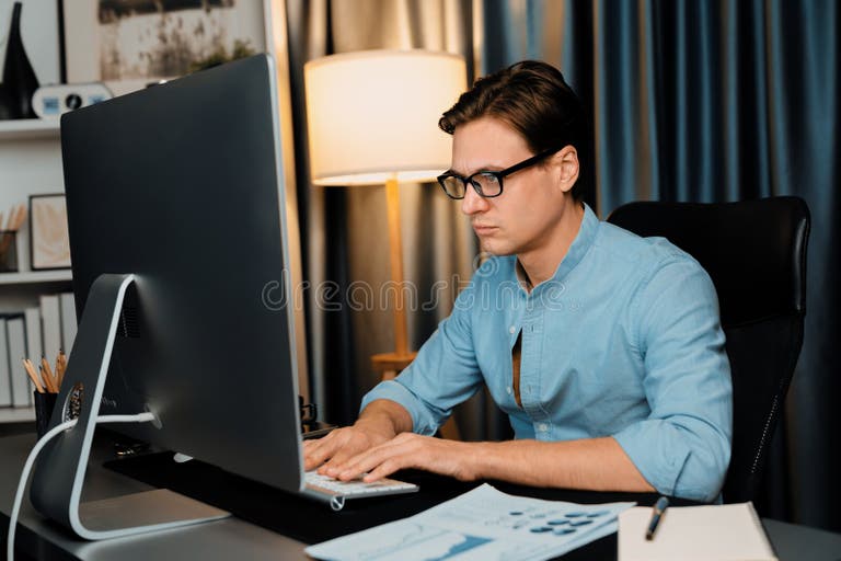 Smart Businessman Analyzing Business Paragraph Marketing Analysis ...