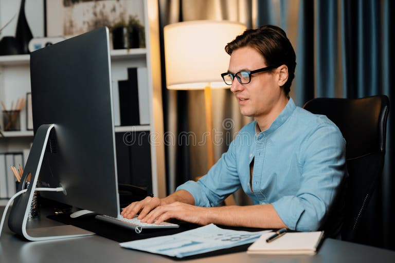 Smart Businessman Analyzing Business Paragraph Marketing Analysis ...