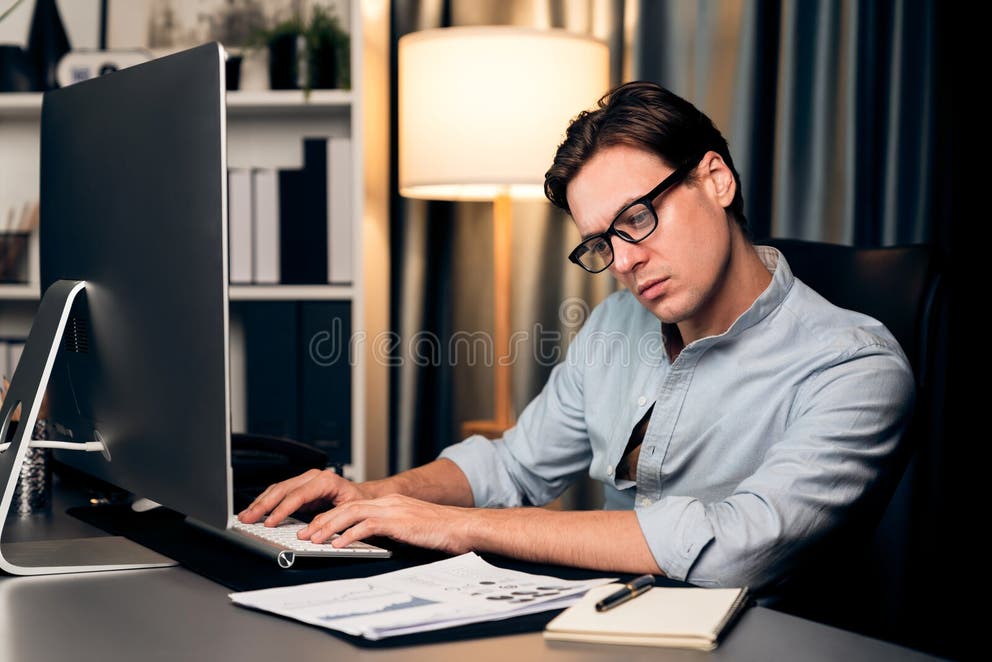 Smart Businessman Analyzing Business Paragraph Marketing Analysis ...