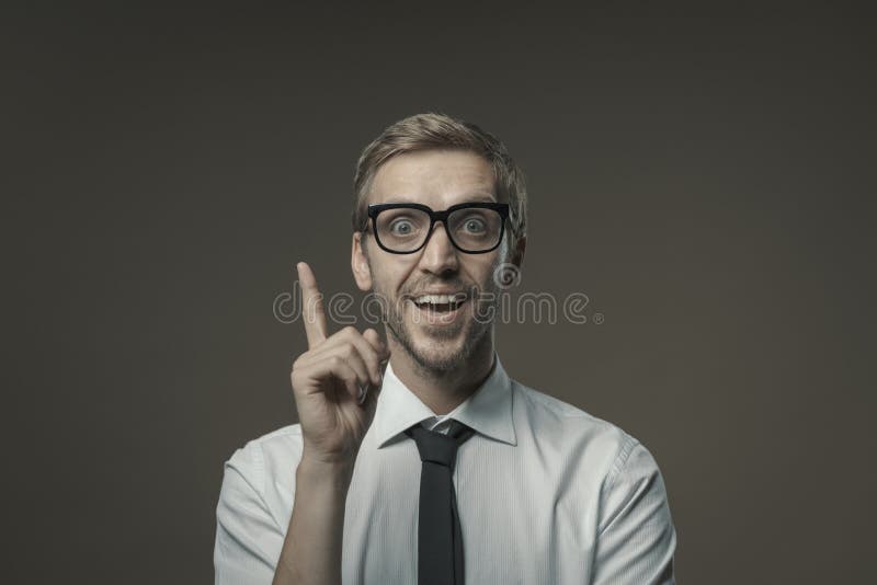 Smart Businessman Having a Great Idea Stock Image - Image of choice ...