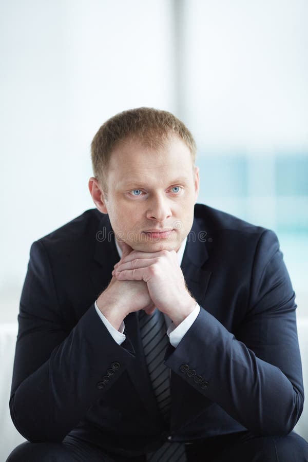 Smart businessman stock photo. Image of inspiration, expression - 34412190