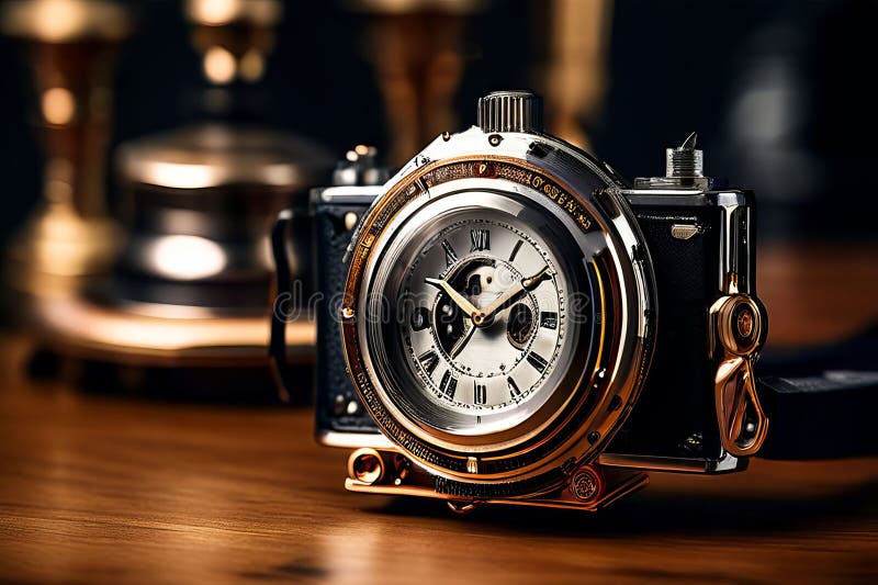 Smart Camera on a Desk a High Resolution Camera Mounted on a Sle Stock ...